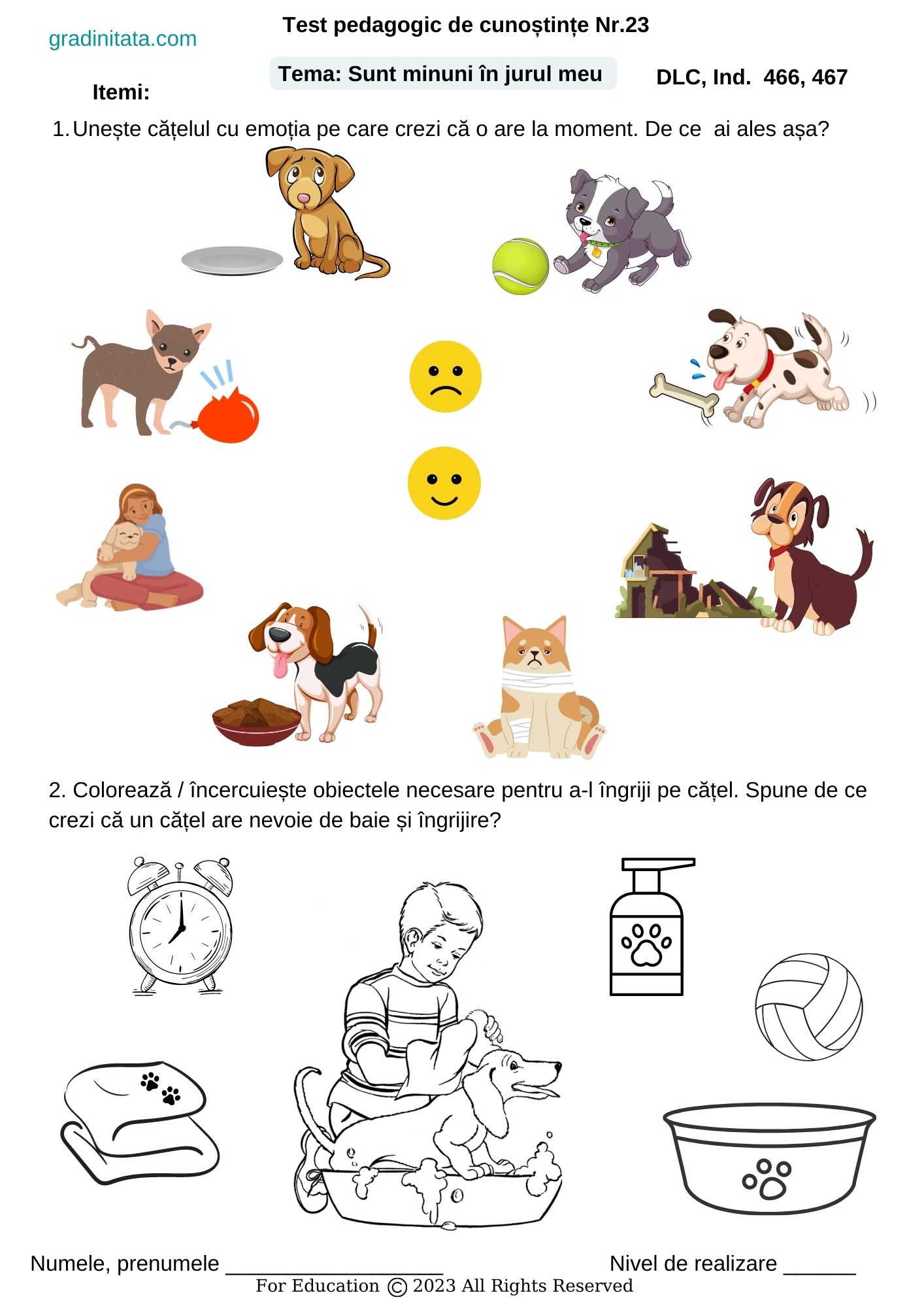 Set TESTE de cunoștințe pentru evaluarea inițială/finală în baza ...